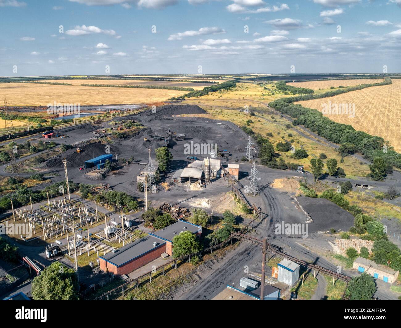 Industrial buildings and structures. Underground mine Stock Photo - Alamy