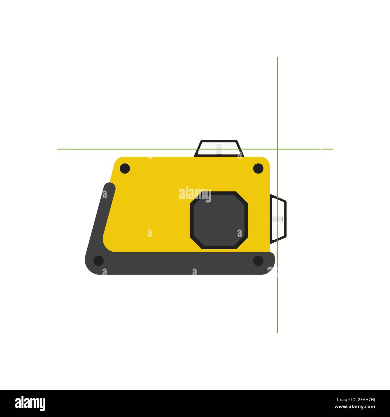 Modern laser device to set the exact level horizontally and vertically ...