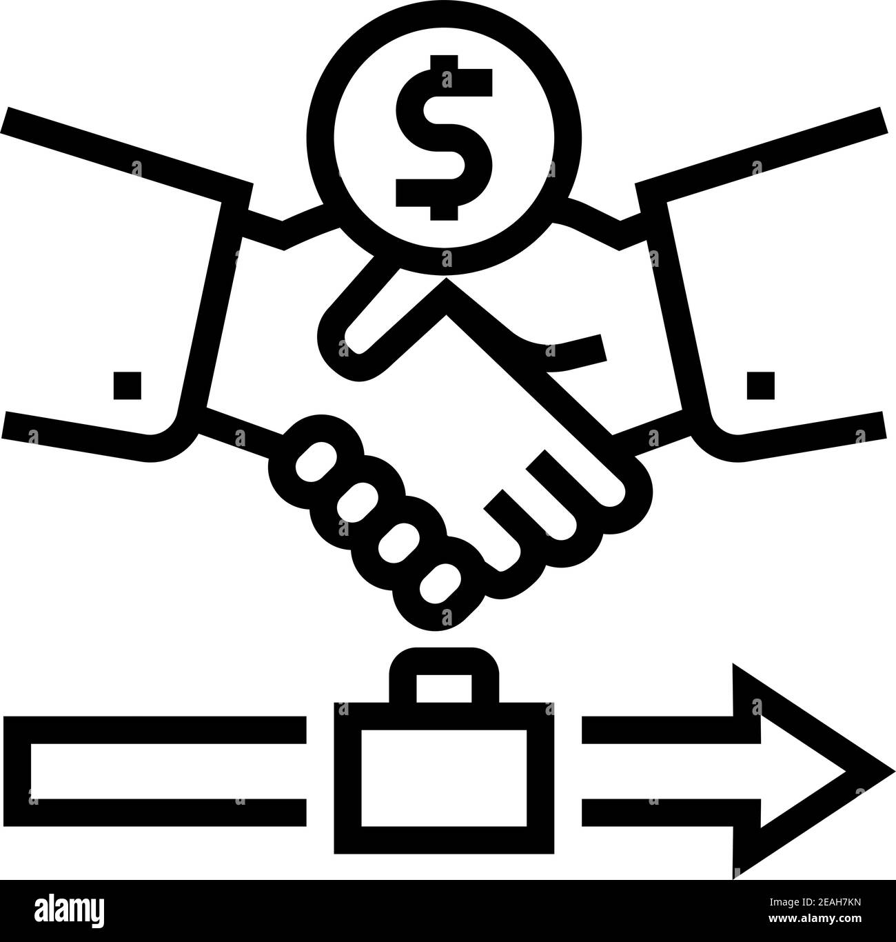 severance pay allowance line icon vector illustration Stock Vector ...