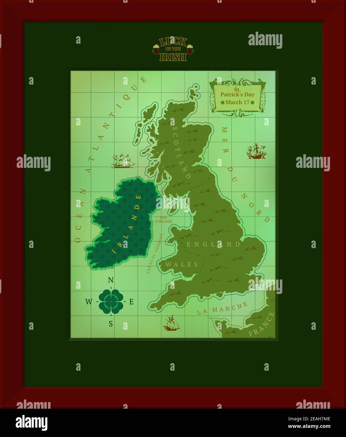 Comic map of scotland Stock Vector Images - Alamy