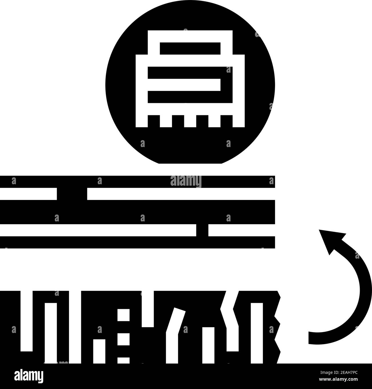 chamfering mirror glyph icon vector illustration Stock Vector Image ...