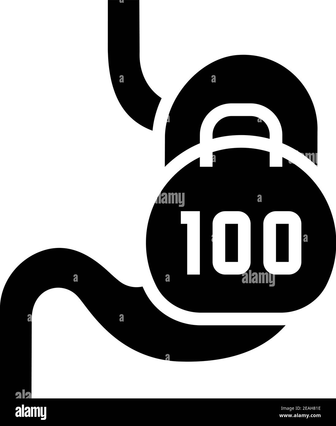 severity stomach glyph icon vector illustration Stock Vector Image ...