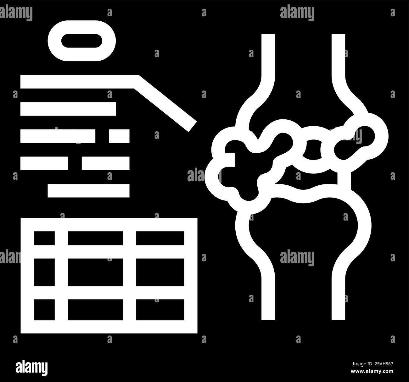 lumps analysis and researching glyph icon vector illustration Stock ...