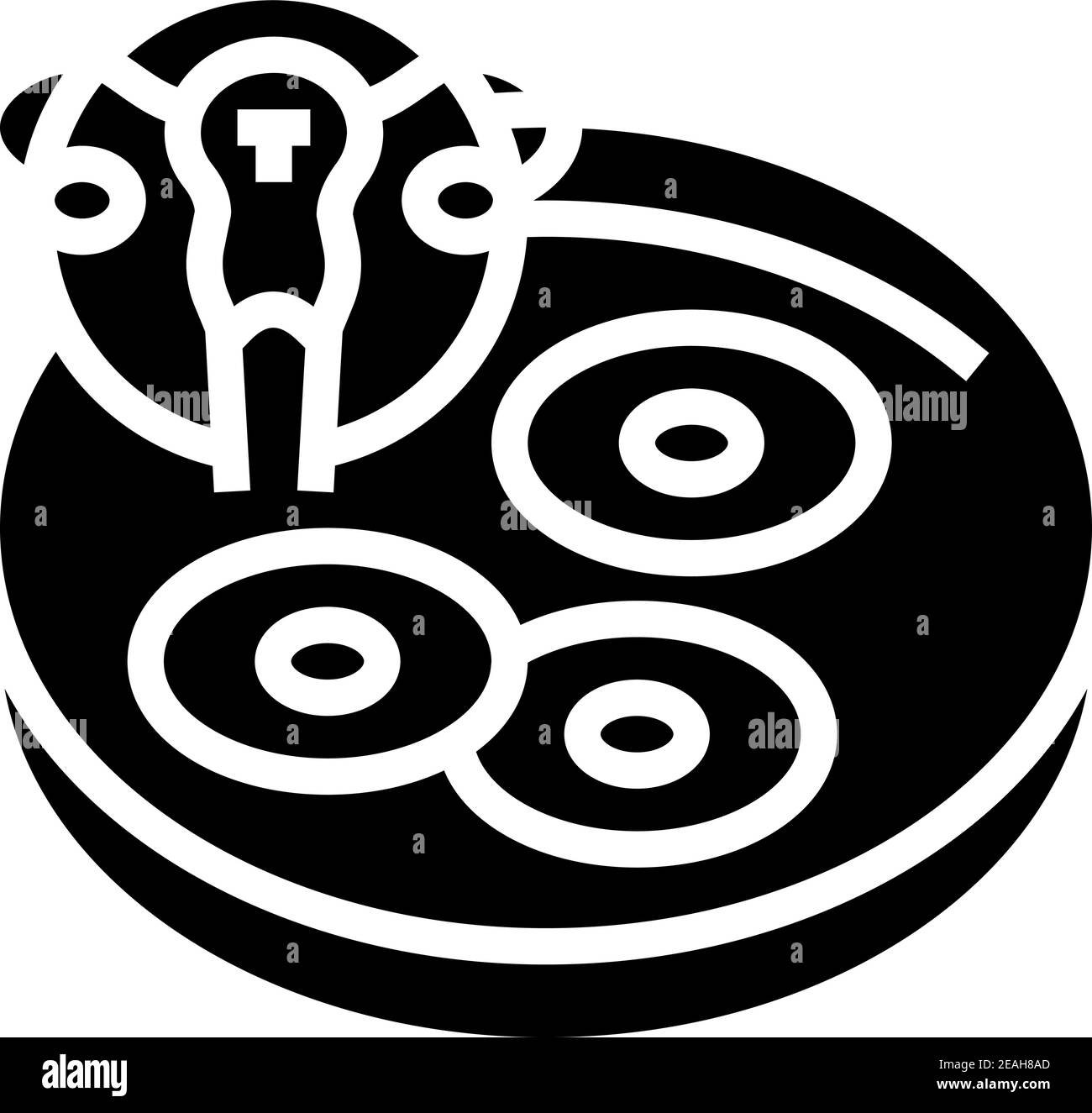 egg cell preparation glyph icon vector illustration Stock Vector Image ...