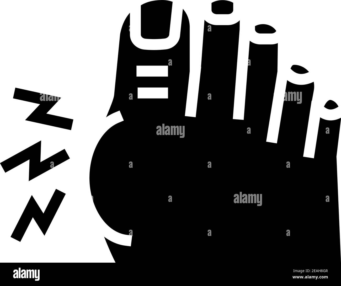 pain in big toe glyph icon vector illustration Stock Vector Image & Art ...