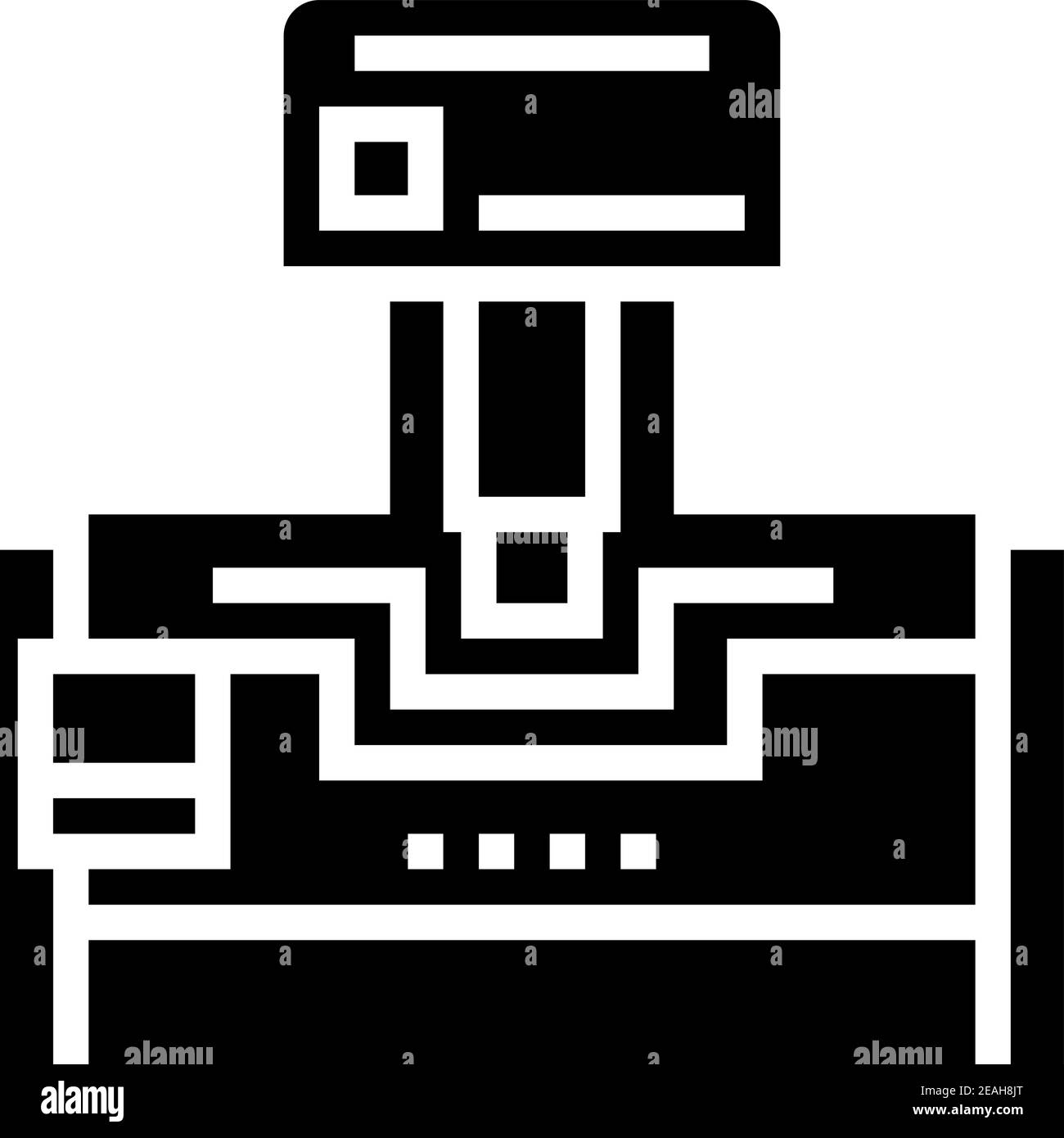 molding apparatus glyph icon vector illustration Stock Vector Image ...