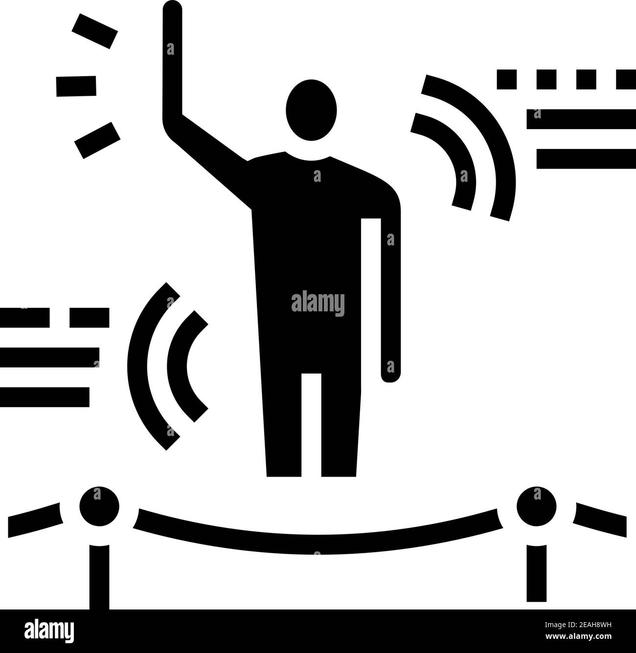 understanding body language soft skill glyph icon vector illustration ...