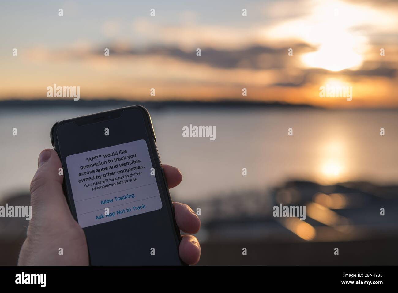 Mobile phone app data tracking image Stock Photo - Alamy