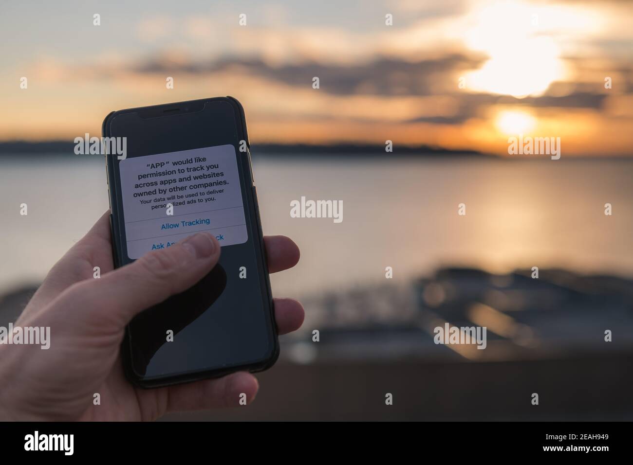 Mobile phone app data tracking image Stock Photo - Alamy