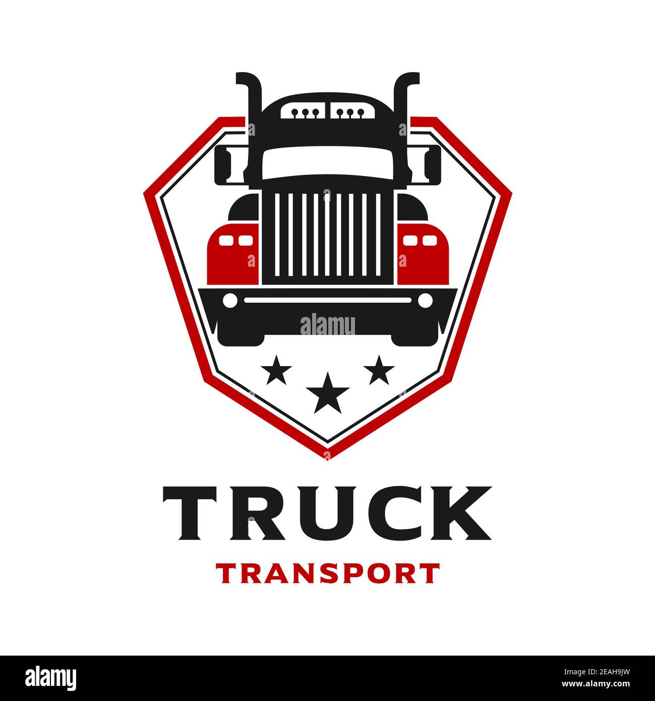 truck shield logo your company Stock Photo - Alamy