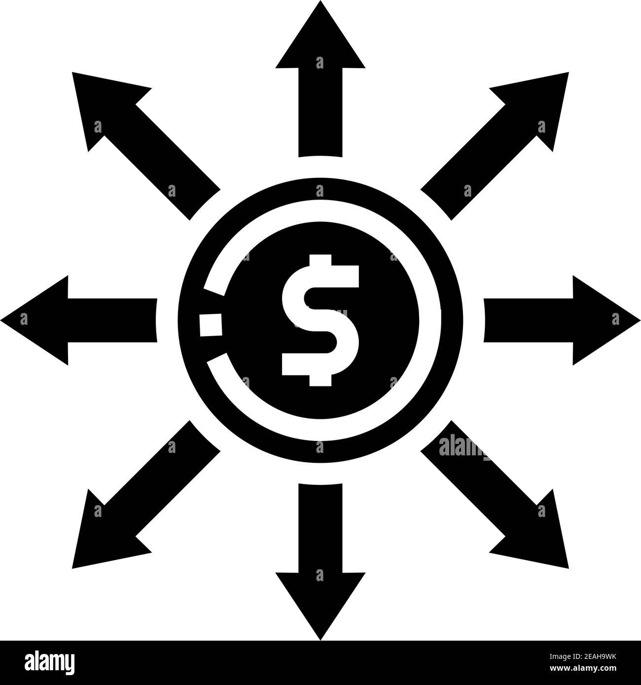 consumption money glyph icon vector illustration Stock Vector Image ...