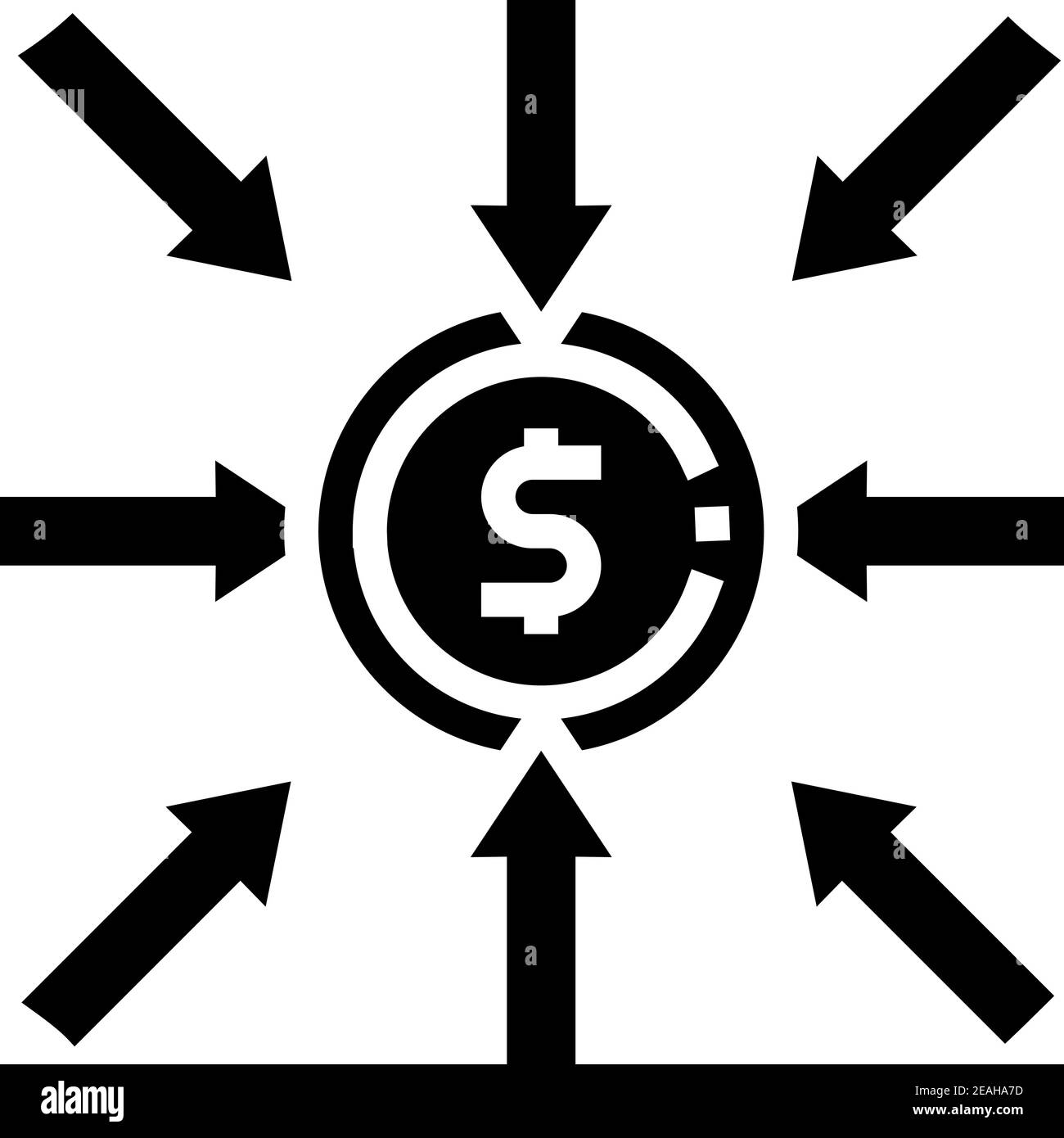 Millionaire money bag icon Black and White Stock Photos & Images - Alamy