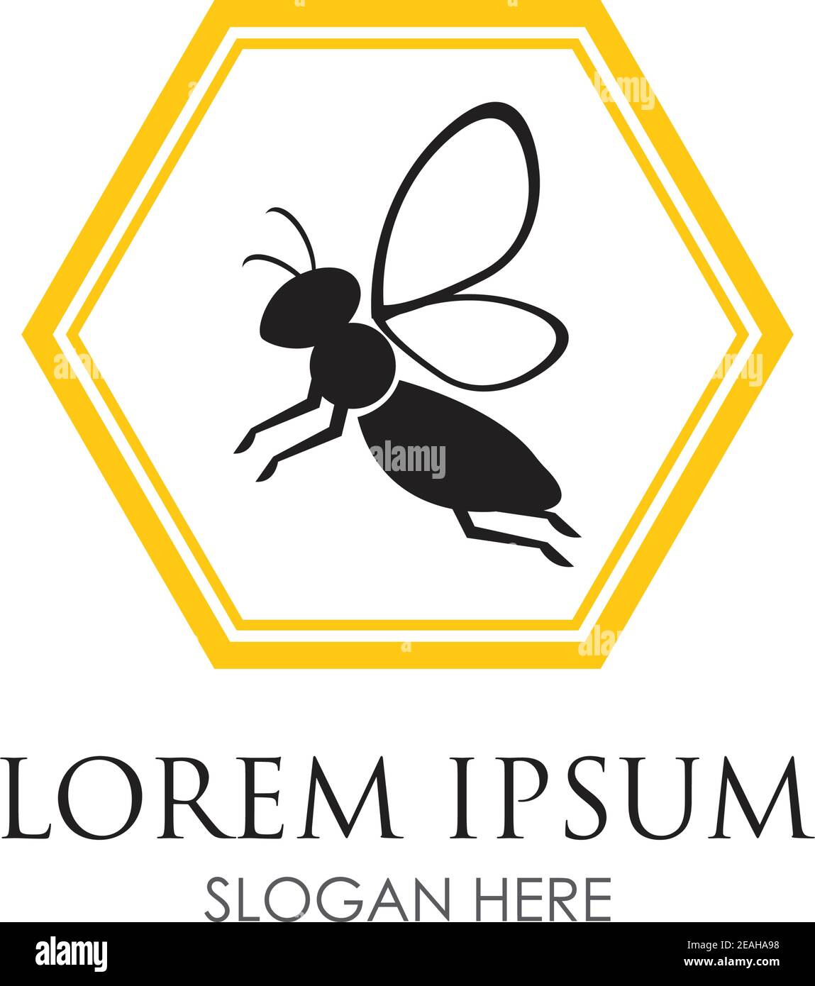 Bee logo vector icon illustration Stock Vector Image & Art - Alamy