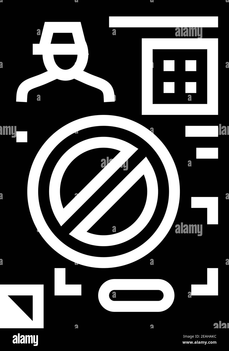 denial allowance glyph icon vector illustration Stock Vector Image ...