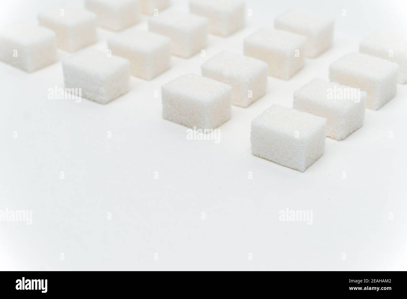 sugar cubes evenly spaced sweets ingredient light background Stock ...
