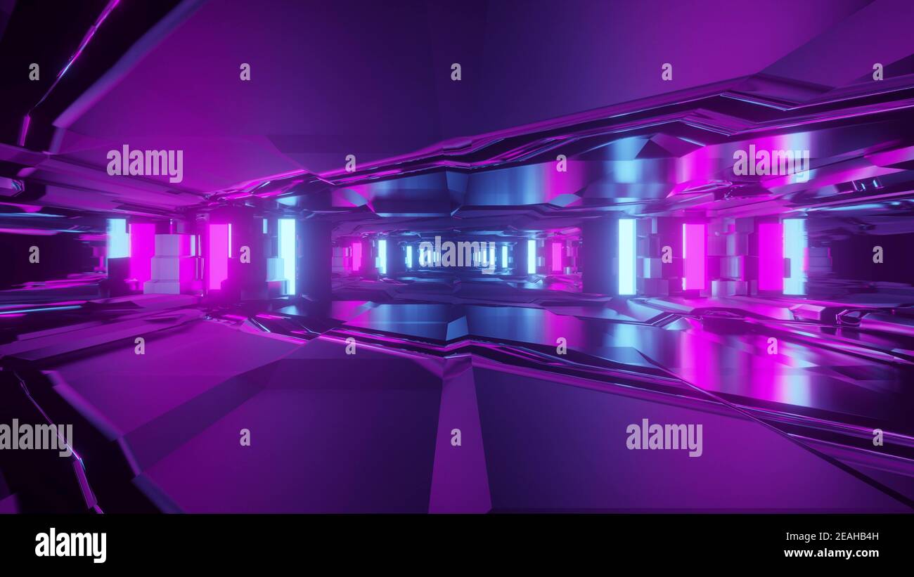 Illustrative of futuristic purple and blue colors background with a ...