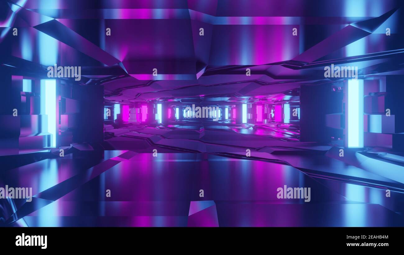 Illustrative of futuristic purple and blue colors background with a ...