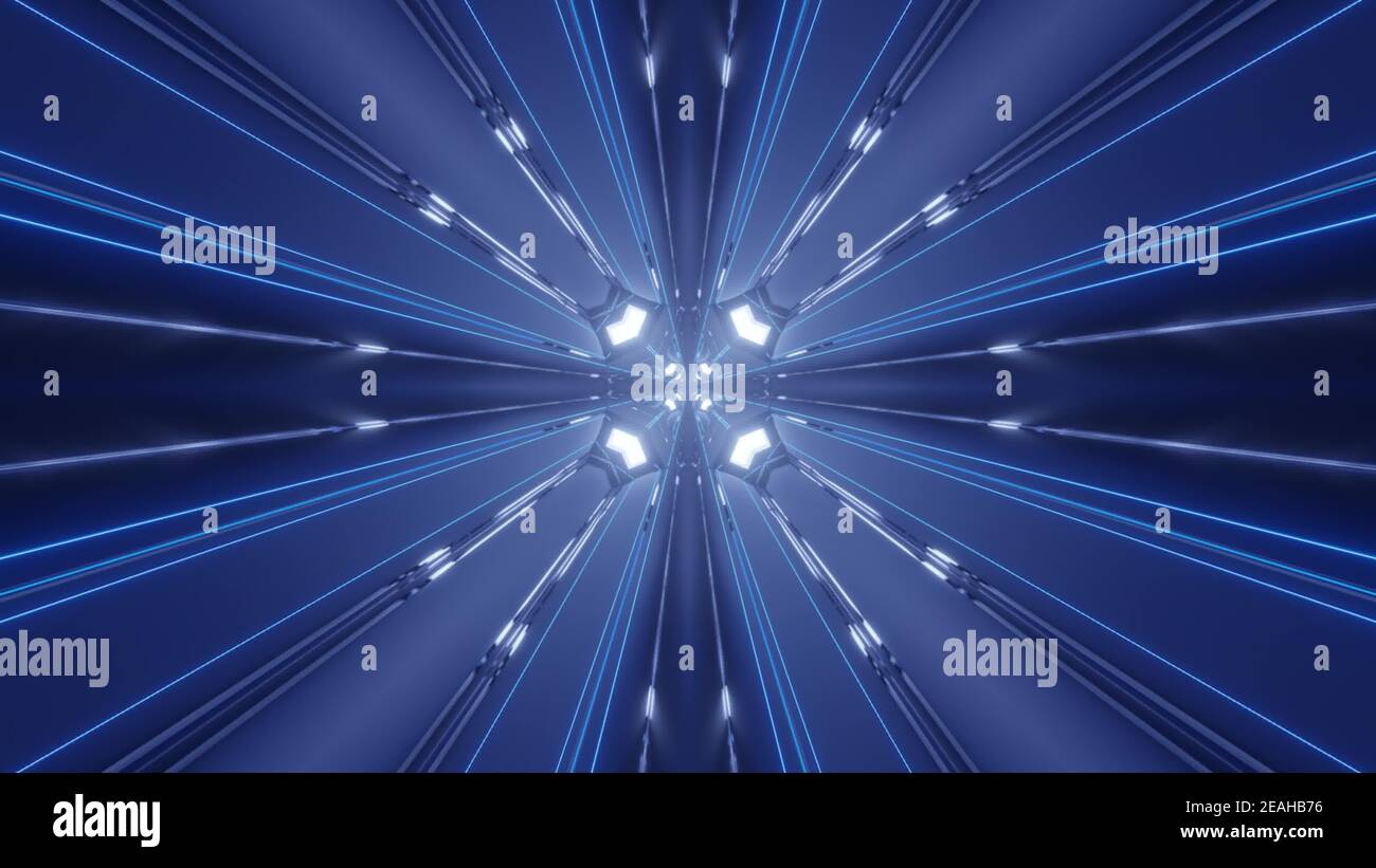 Illustration of futuristic blue light rays background Stock Photo - Alamy