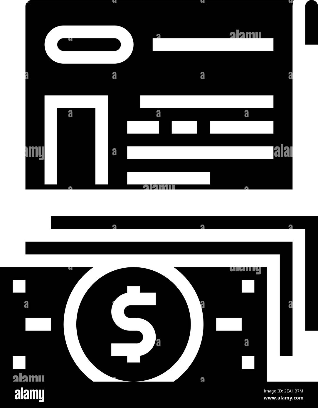 issue of allowance glyph icon vector illustration Stock Vector Image ...