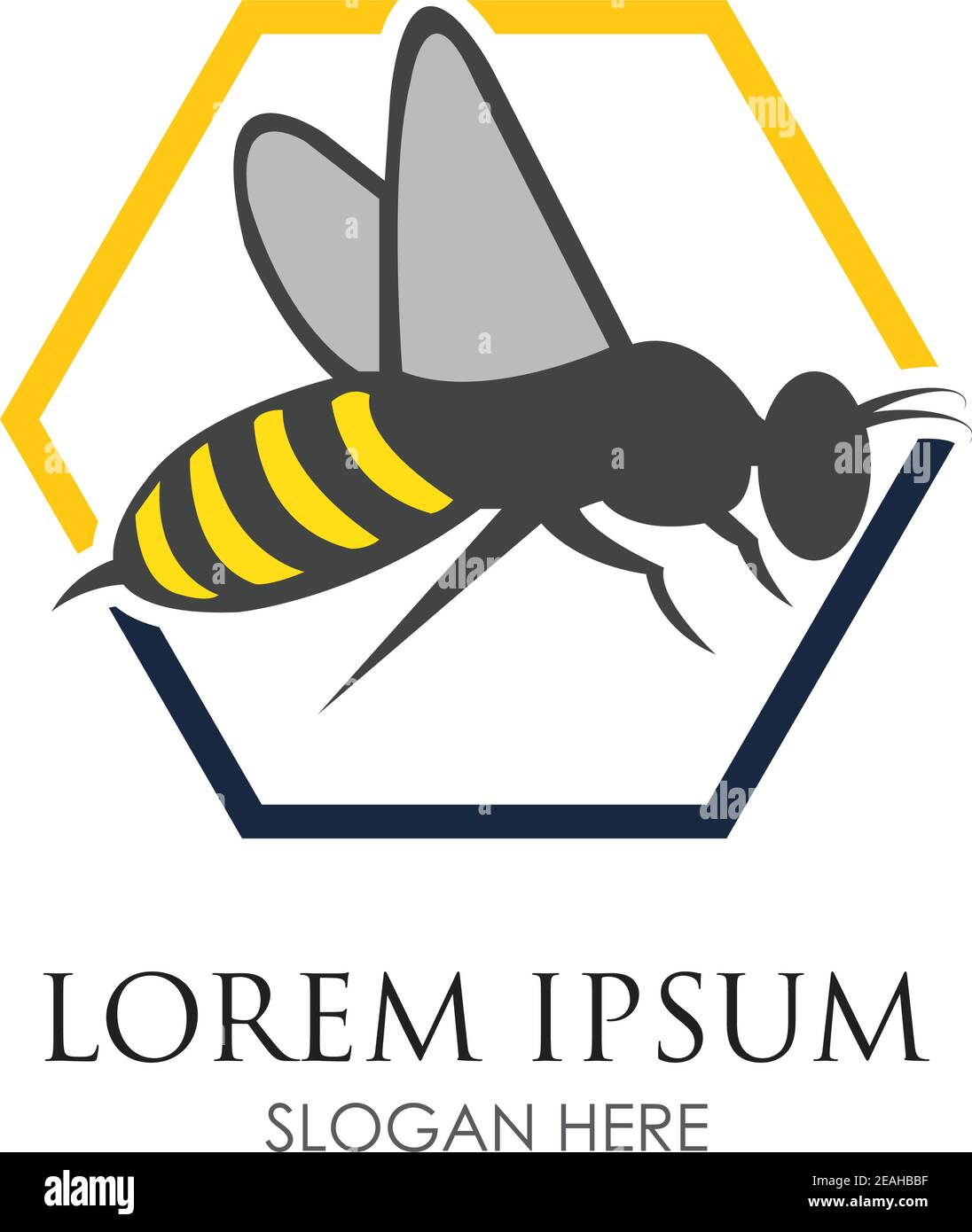 Bee logo vector icon illustration Stock Vector Image & Art - Alamy