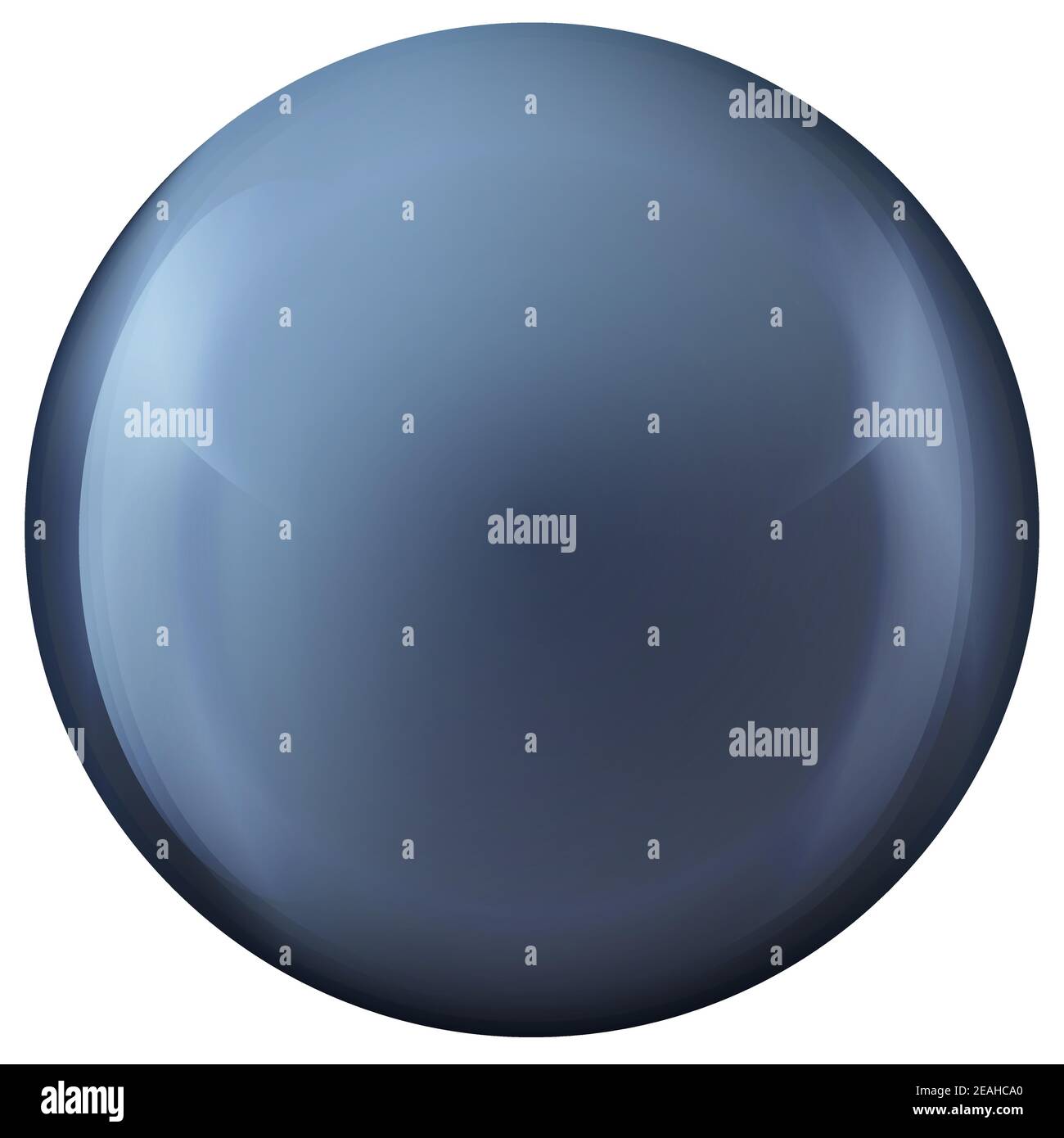 Glass blue ball or precious pearl. Glossy realistic ball, 3D abstract ...