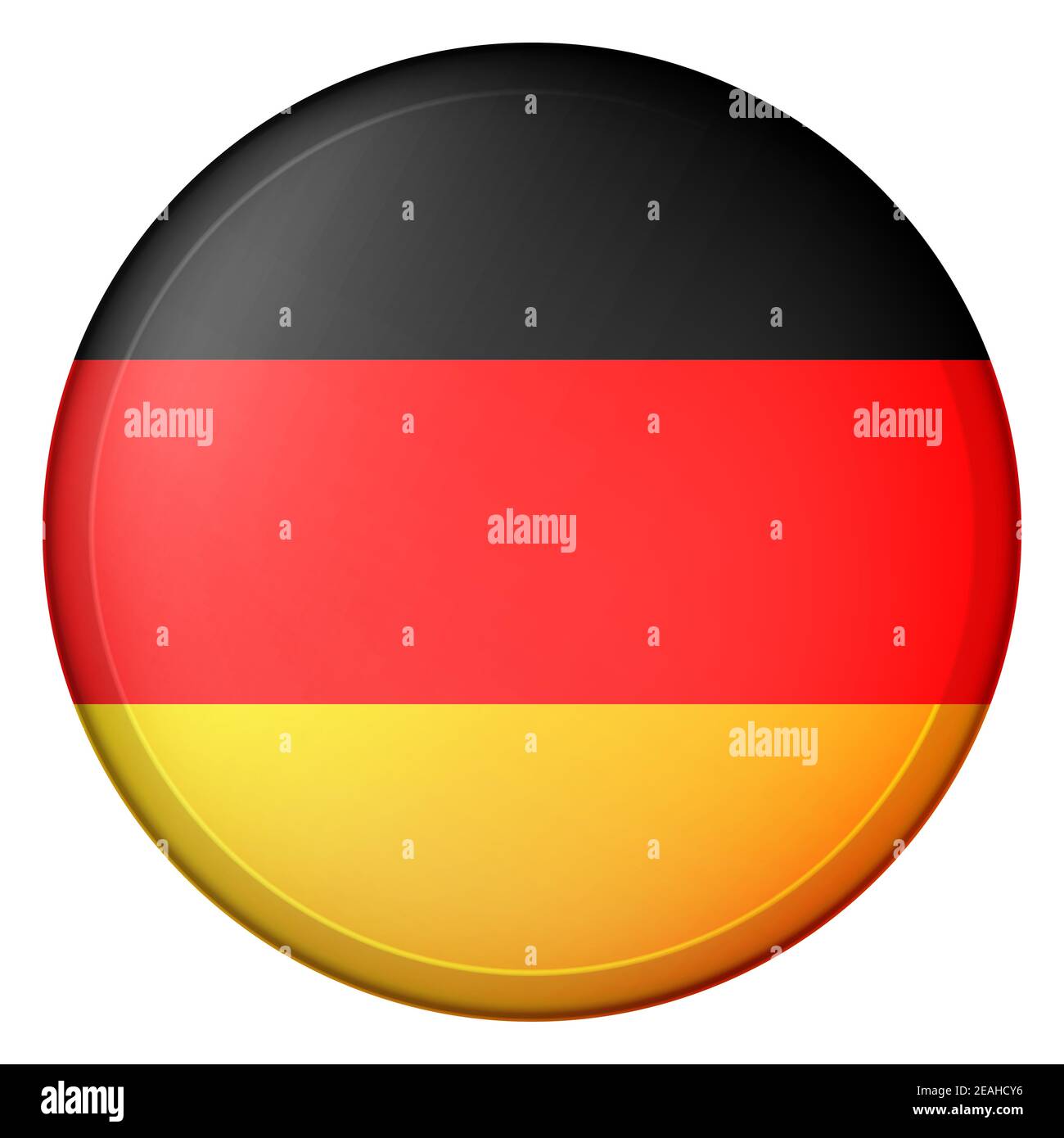 Glass light ball with flag of Germany. Round sphere, template icon ...