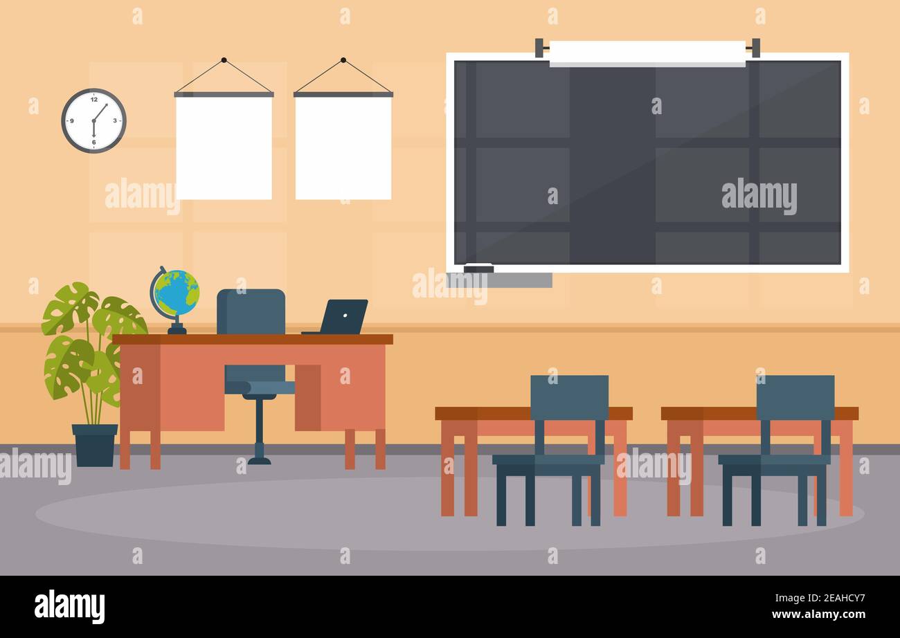 High school students laptop classroom Stock Vector Images - Alamy