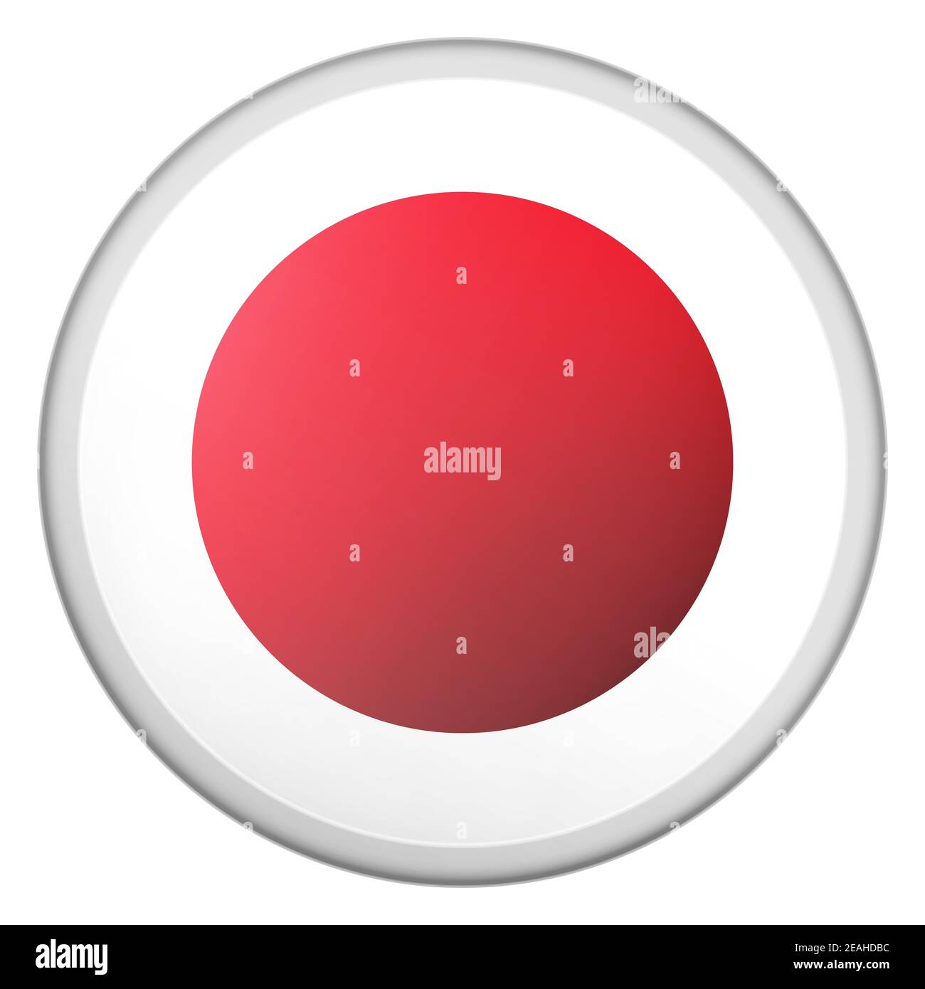 Glass light ball with flag of Japan. Round sphere, template icon ...