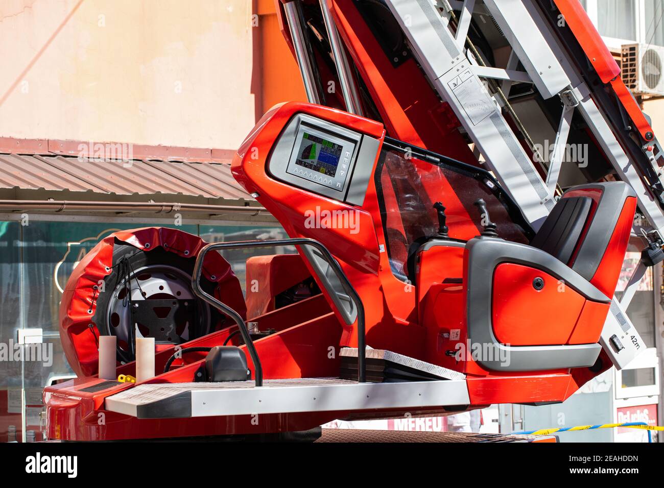 Picture of a new fire truck on mission in Cluj-Napoca, Romania Stock ...