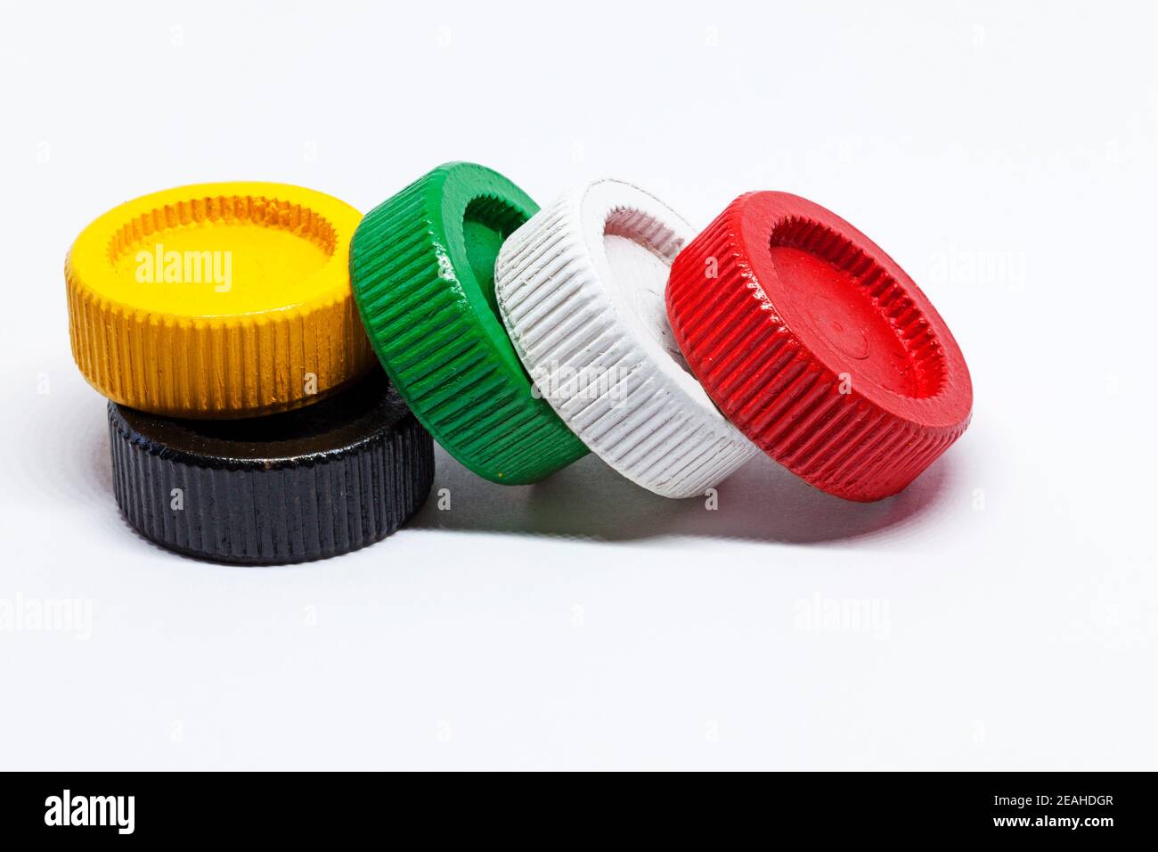 plastic chips in a pile on white background Stock Photo - Alamy