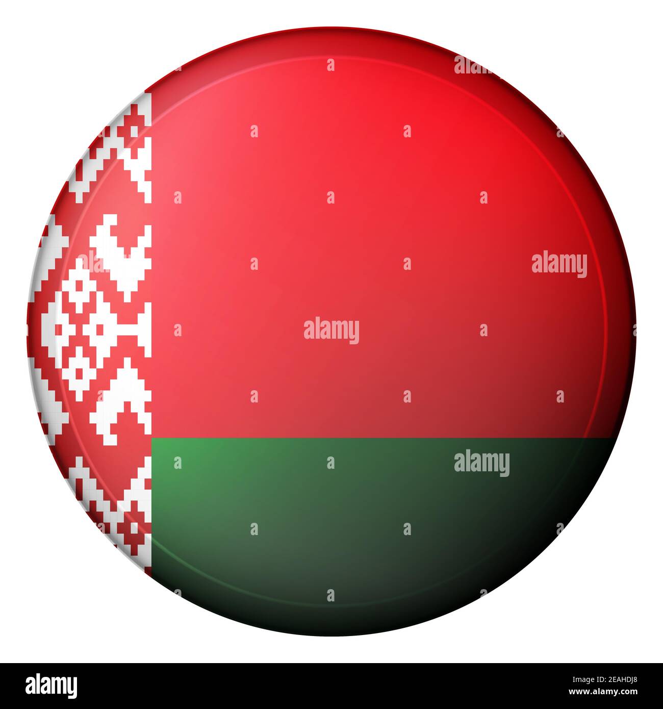 Glass light ball with flag of Belarus. Round sphere, template icon ...