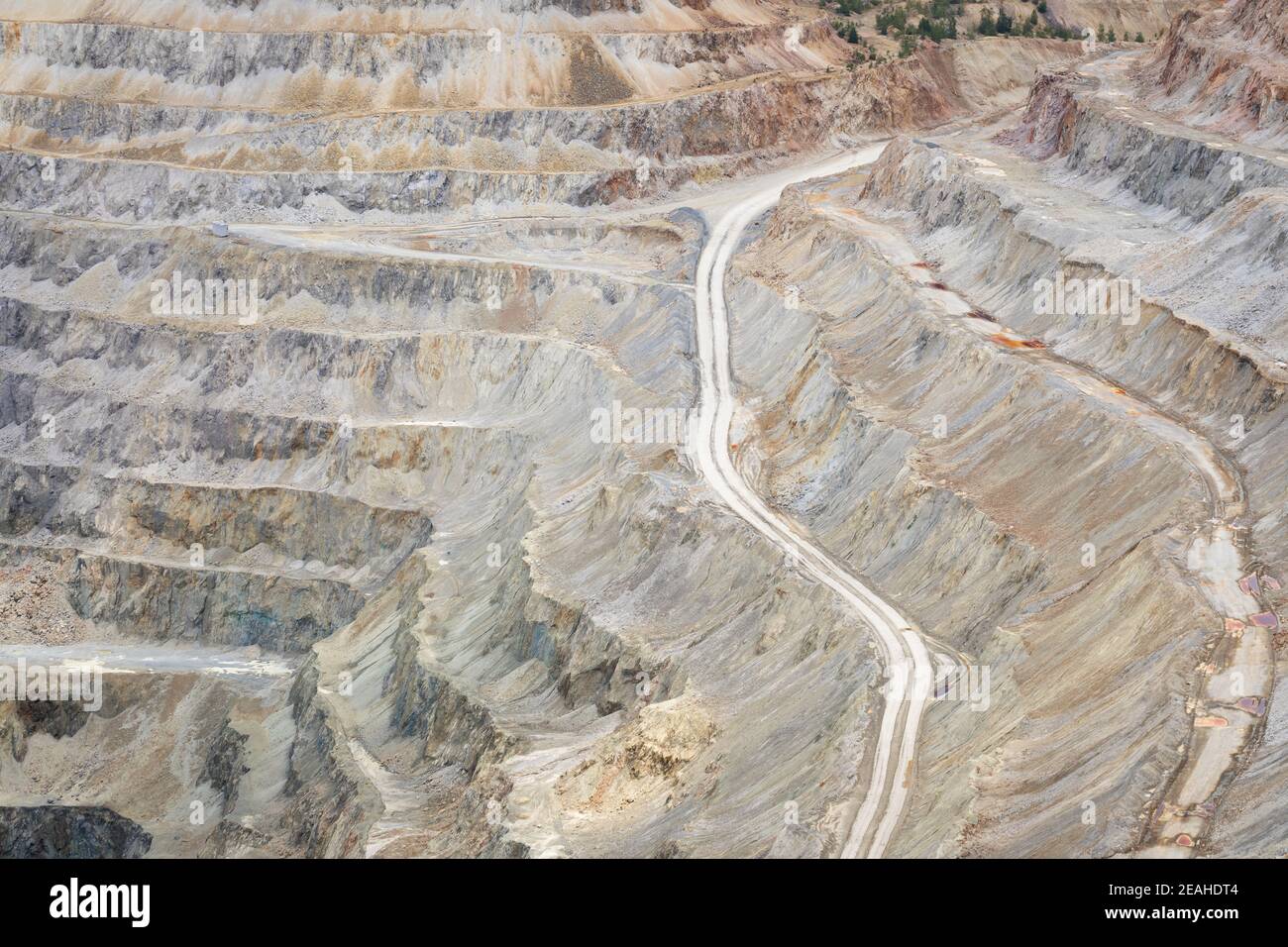 Picture of copper mining pit in Rosia Poieni,Romania Stock Photo - Alamy