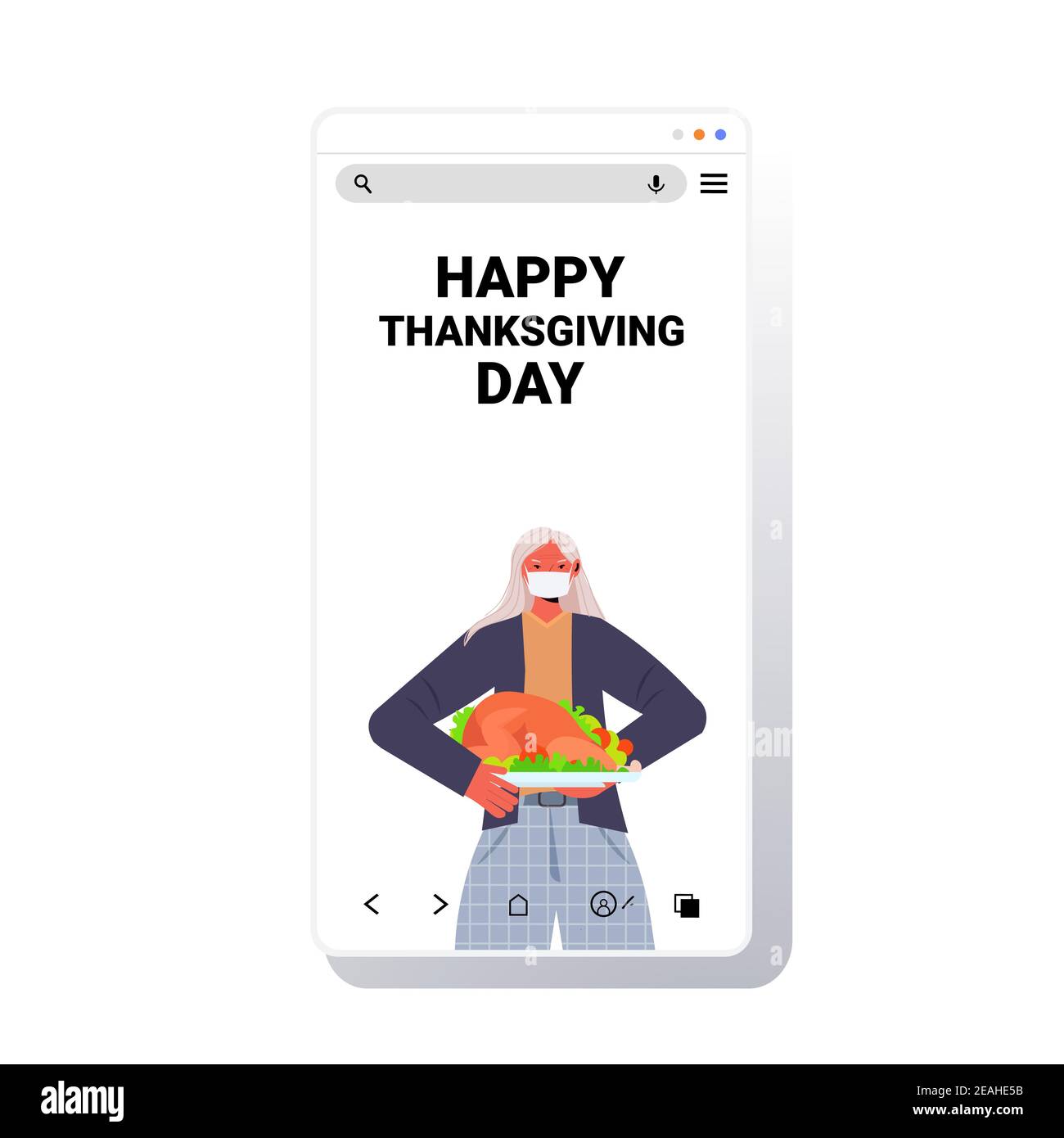 Happy mature woman food Stock Vector Images - Alamy