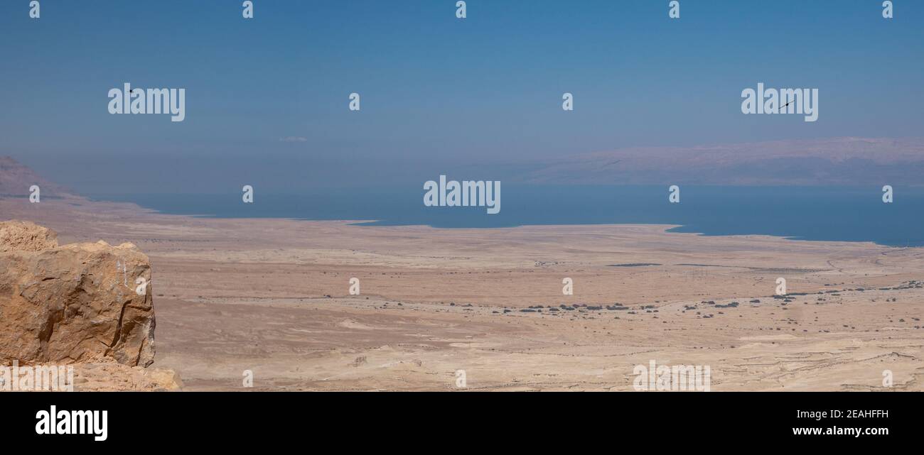 Desert landscape of Israel, Dead Sea, Jordan. Panorama Stock Photo - Alamy