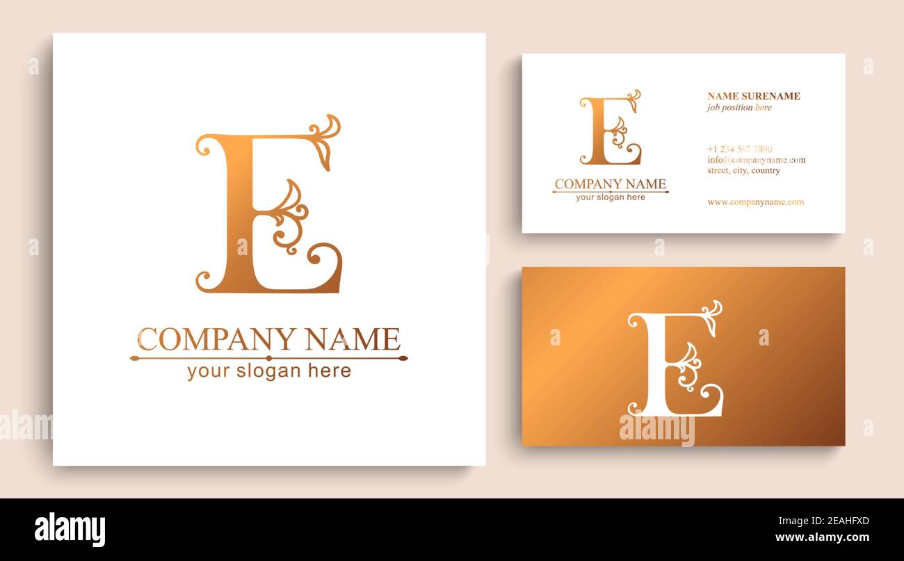 Premium Vector E logo. Monnogram, lettering. Personal logo or sign for branding an elite company ...