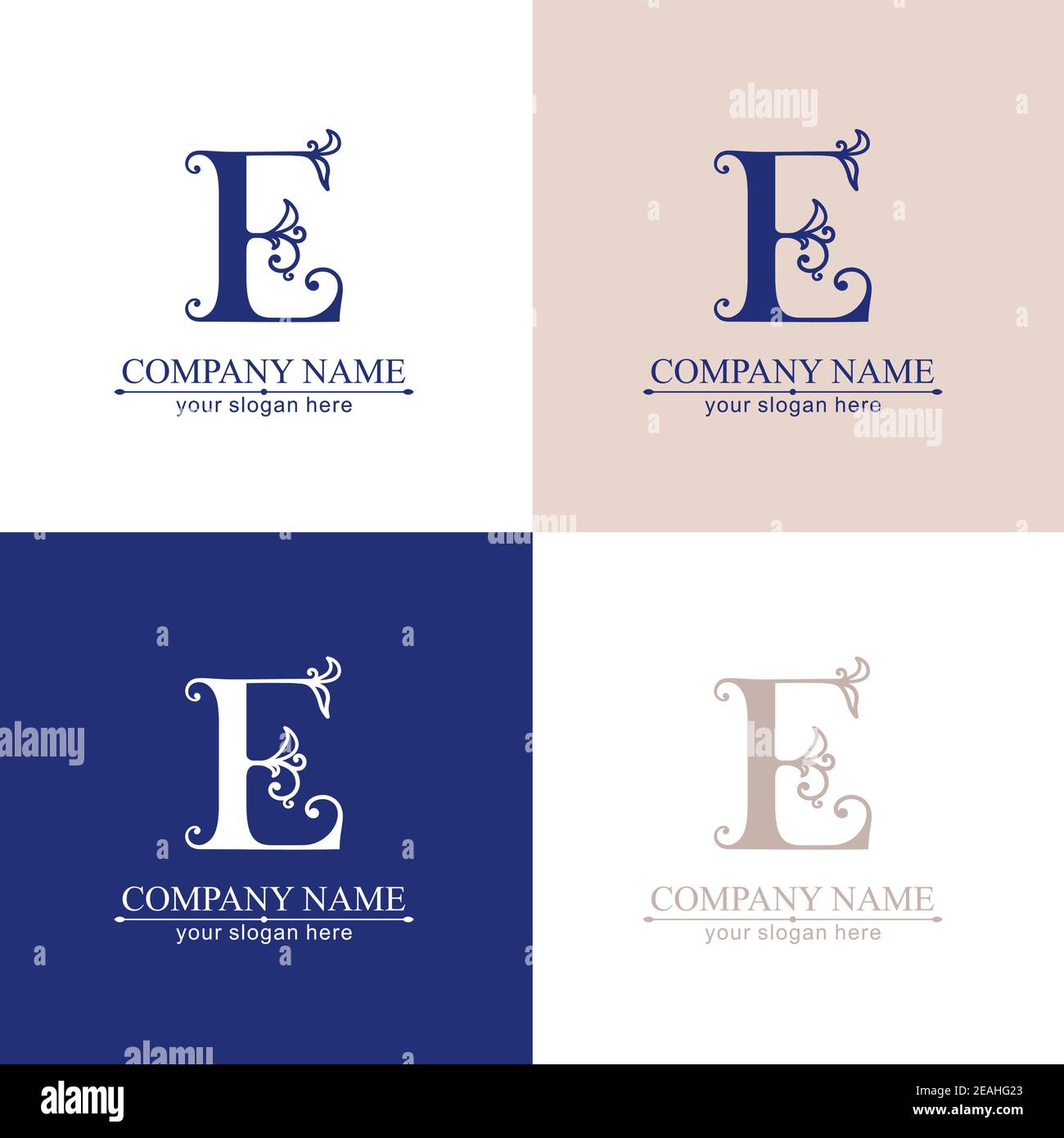 Premium Vector E logo. Monnogram, lettering. Personal logo or sign for ...