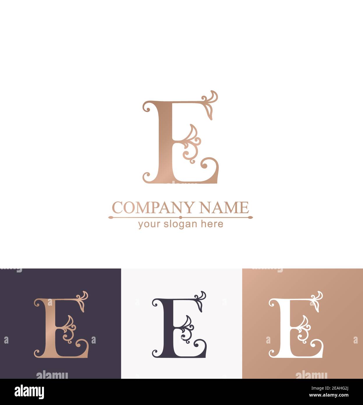 Premium Vector E logo. Monnogram, lettering. Personal logo or sign for ...