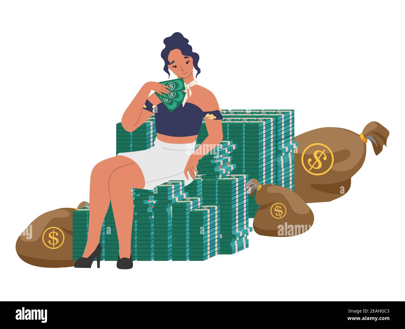 Lady millionaire Stock Vector Images - Alamy