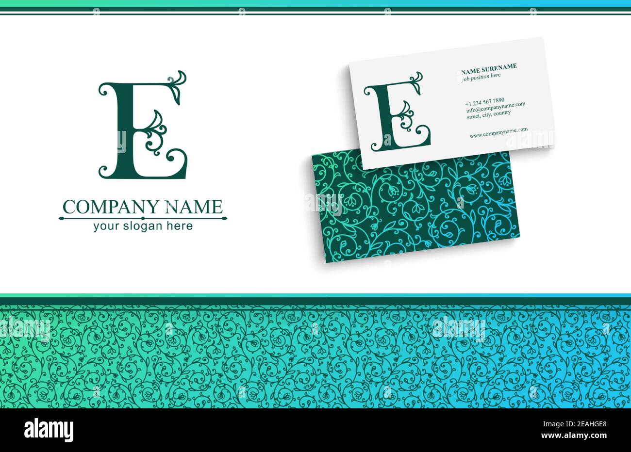 Premium Vector E logo. Monnogram, lettering. Personal logo or sign for ...