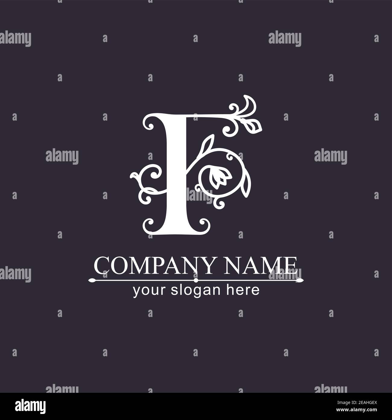 Premium Vector F logo. Monnogram, lettering. Personal logo or sign for ...