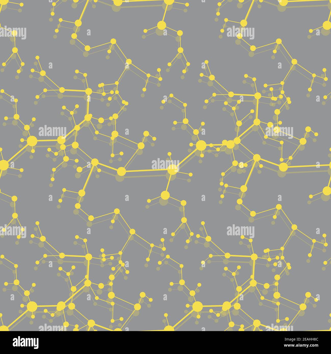 Seamless pattern with structures of molecules and communication ...