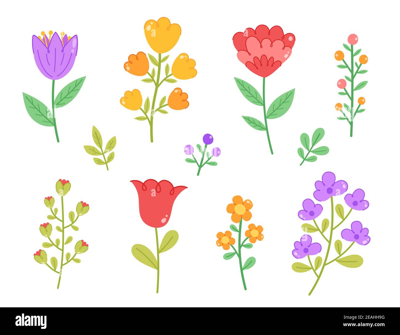 Spring flower collection Vector illustration Stock Vector Image & Art - Alamy