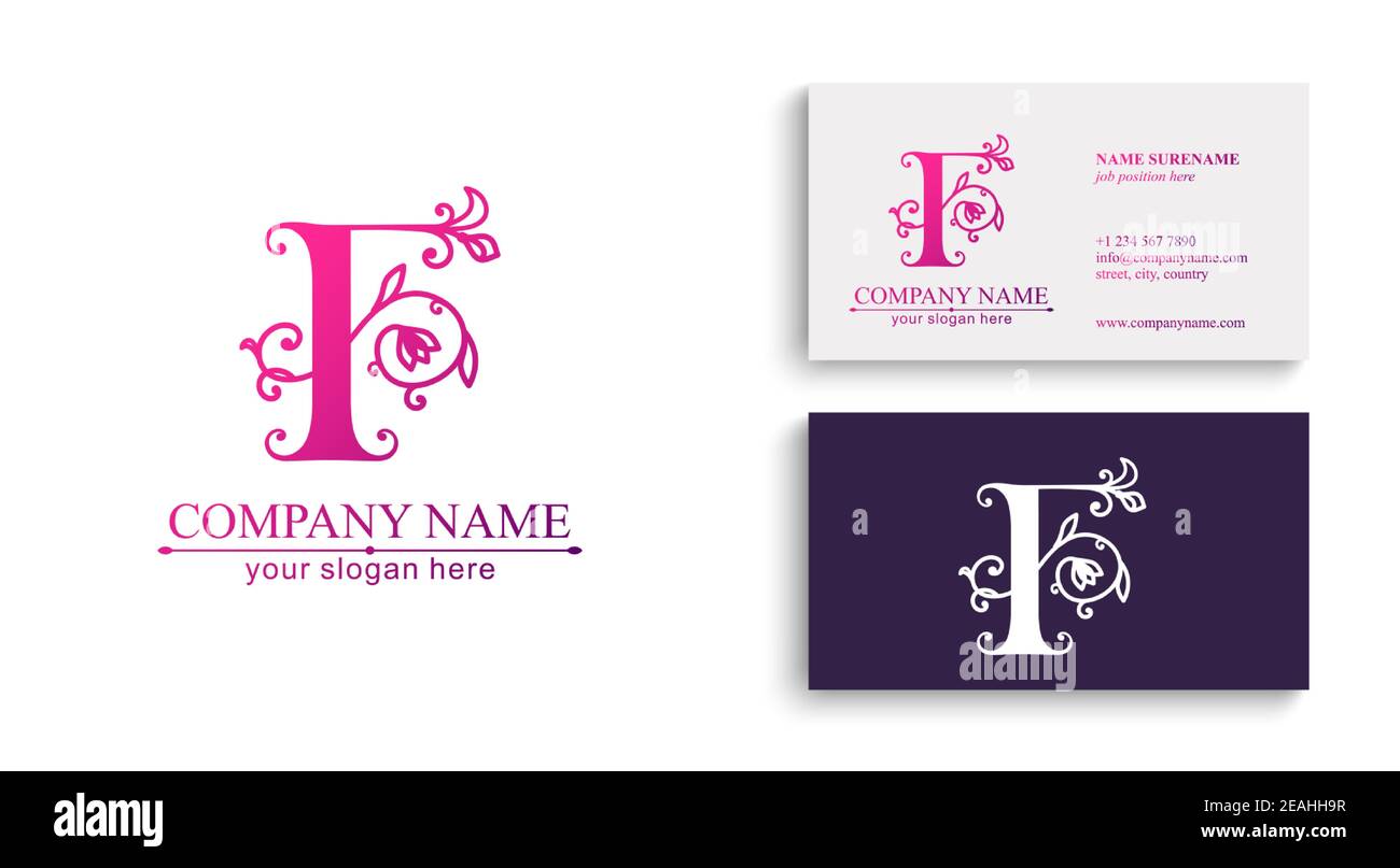 Premium Vector F logo. Monnogram, lettering. Personal logo or sign for ...