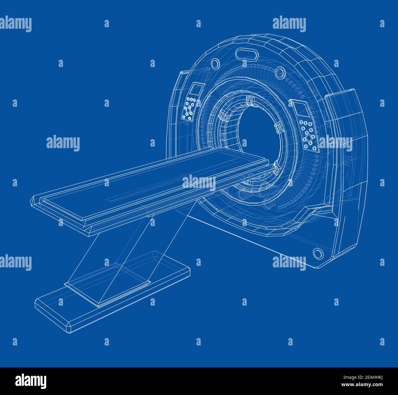3d illustration of a MRI machine Stock Vector Image & Art - Alamy