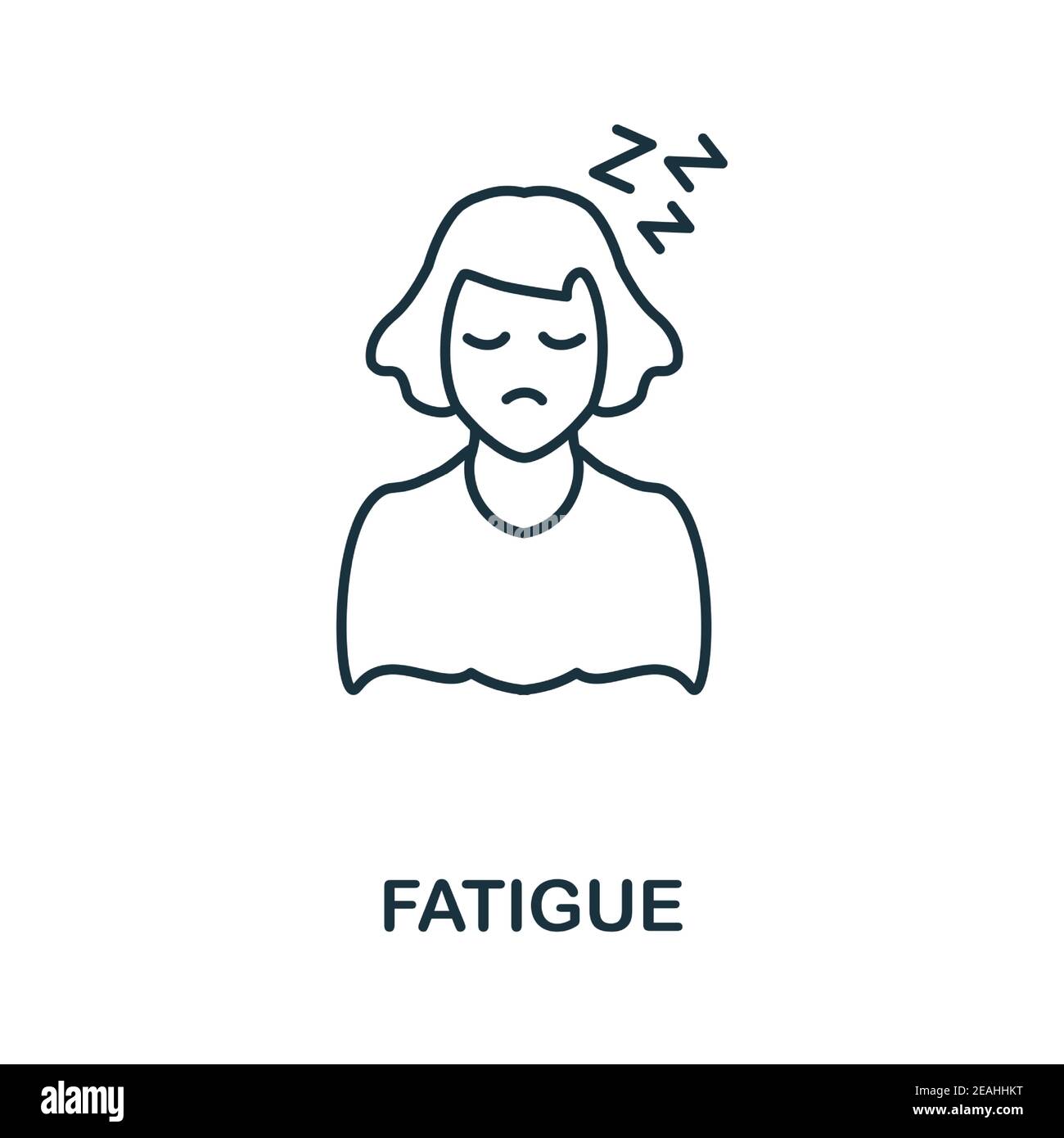Woman fatigue syndrome Stock Vector Images - Alamy