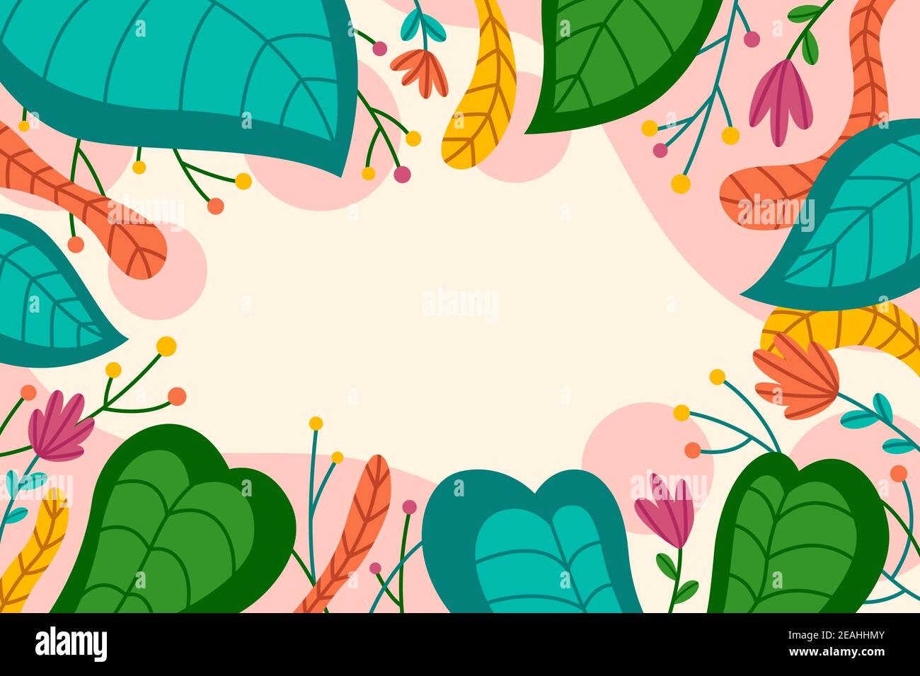 Hand drawn spring background Vector illustration Stock Vector Image ...