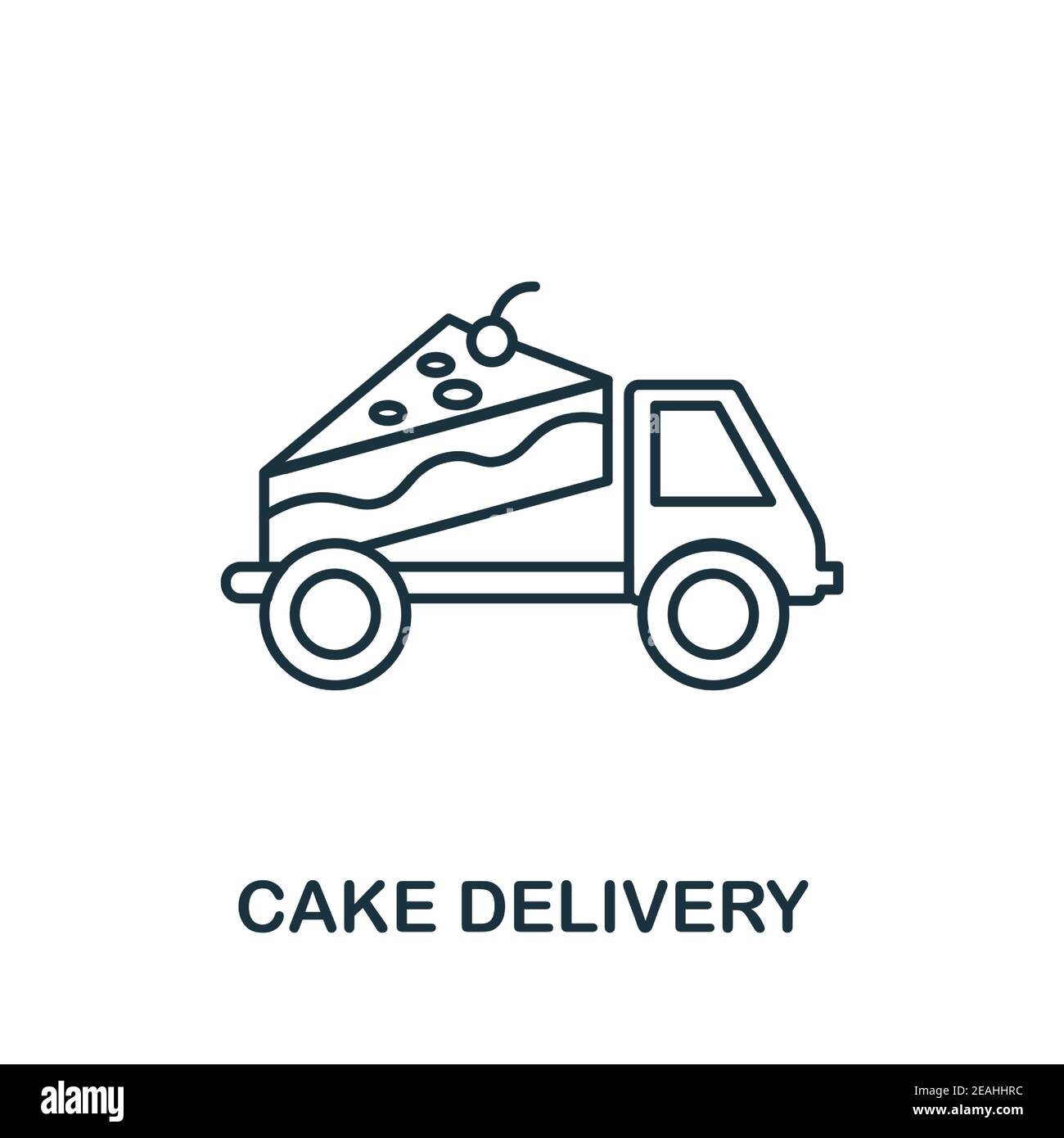 Cake Delivery icon. Simple element from delivery collection. Creative ...