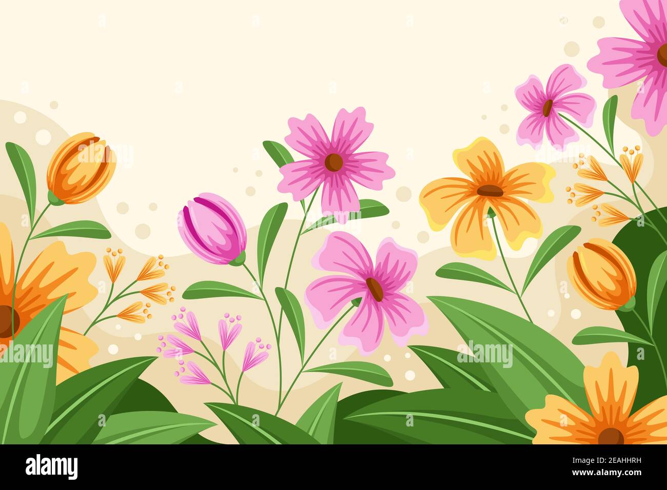 Flat design spring background Vector illustration Stock Vector Image ...
