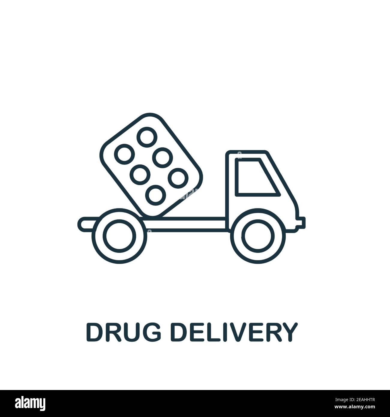 Drug Delivery icon. Simple element from delivery collection. Creative ...