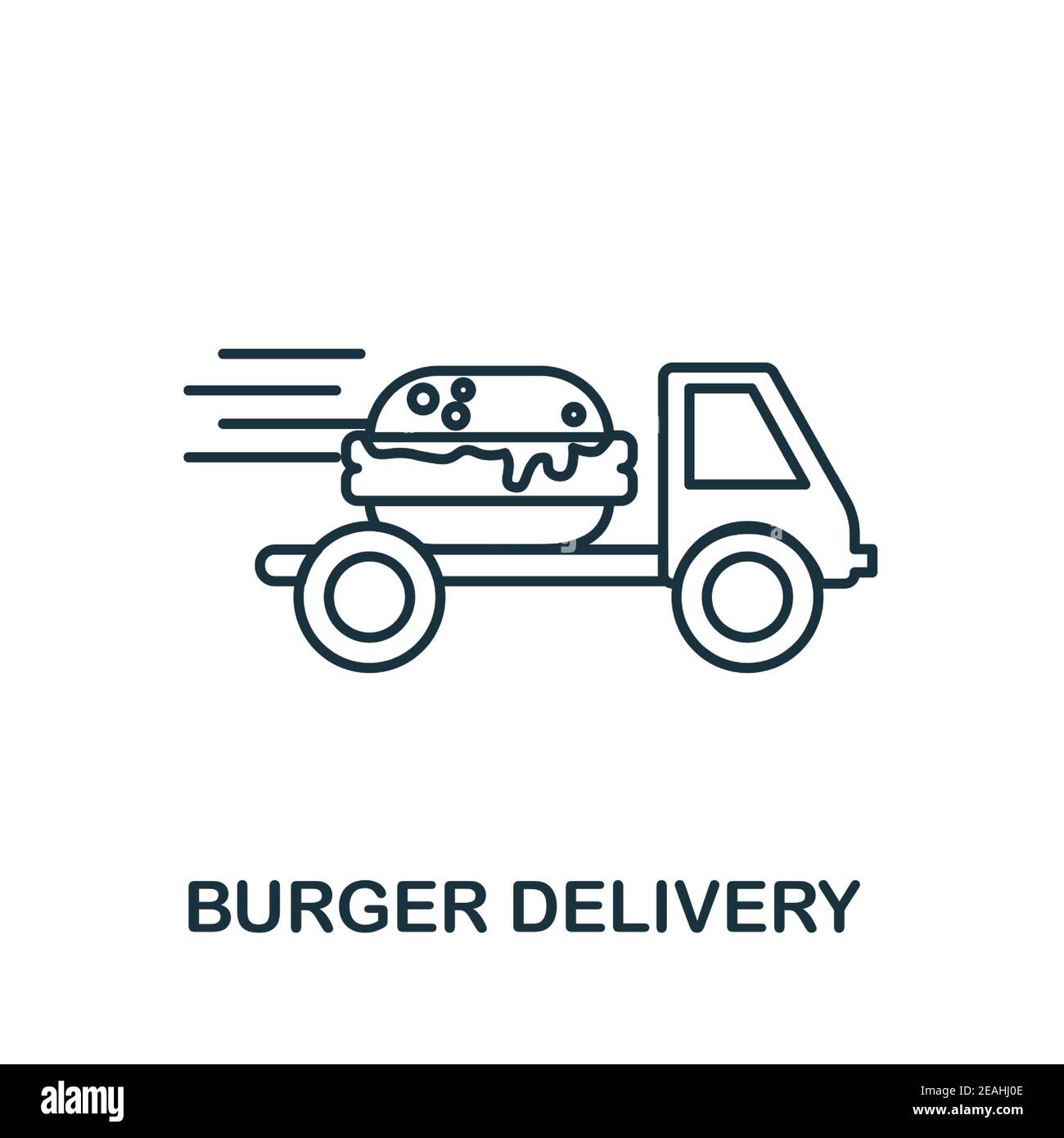 Burger Delivery icon. Simple element from delivery collection. Creative ...